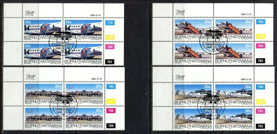 Bophuthatswana - Bophuthatswana - Set of 4 Control Blocks of 4 - 1986 - CTO for sale in ...